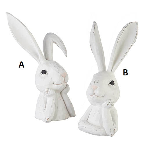 Thinking Bunny Rabbit Bust Table Top Statue, 2 Style Options (Pick Up ...