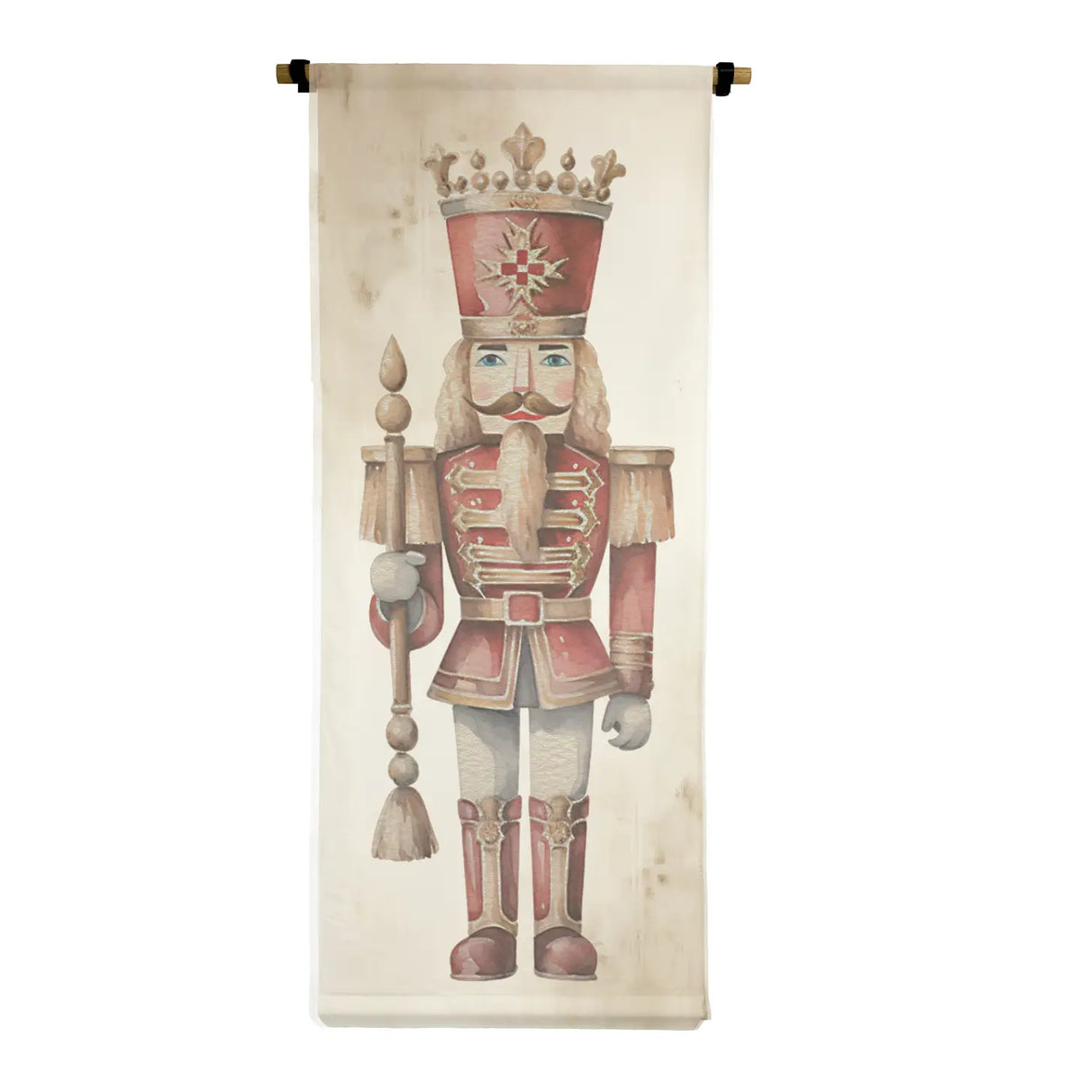 Vertical Canvas Scroll With Dowels & Brackets, #3 Nutcracker, 3 x 6' b ...