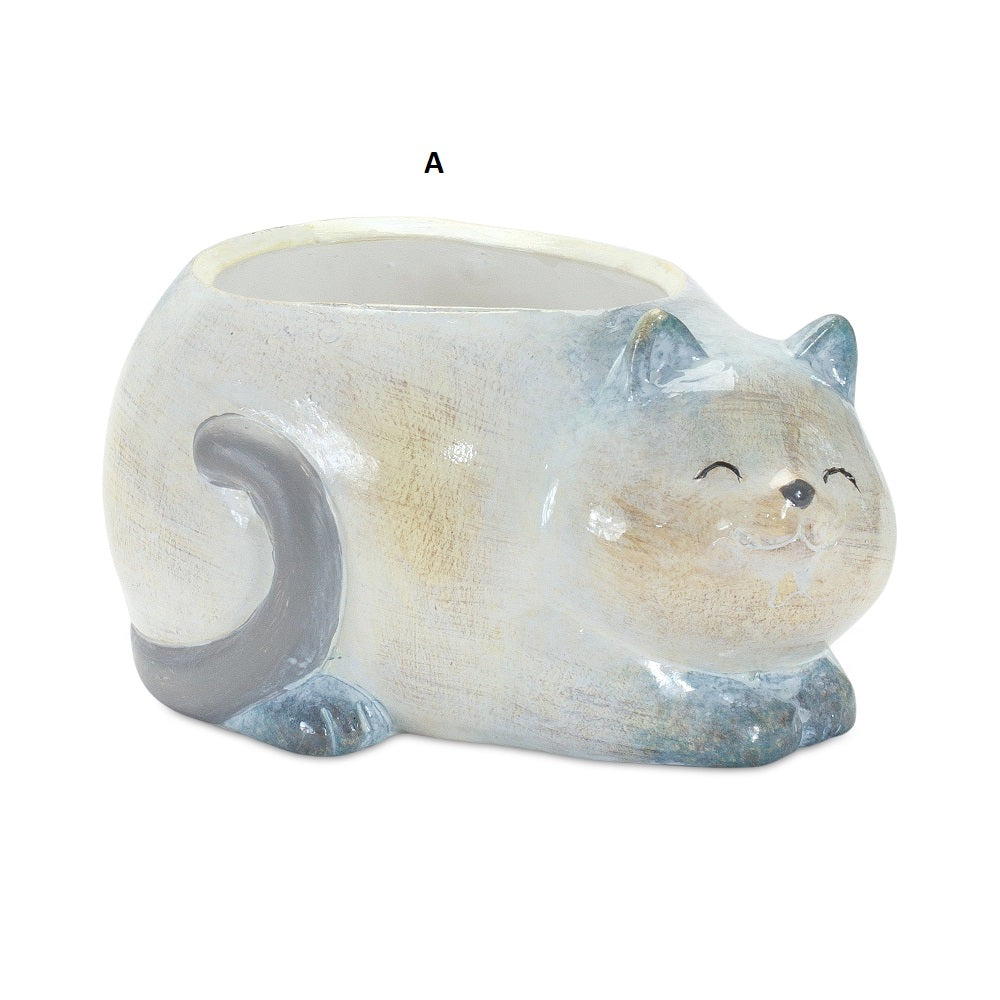 Kitty Cat Planter Pot, 2 Style Options – Summer’s Market Floral & Home ...