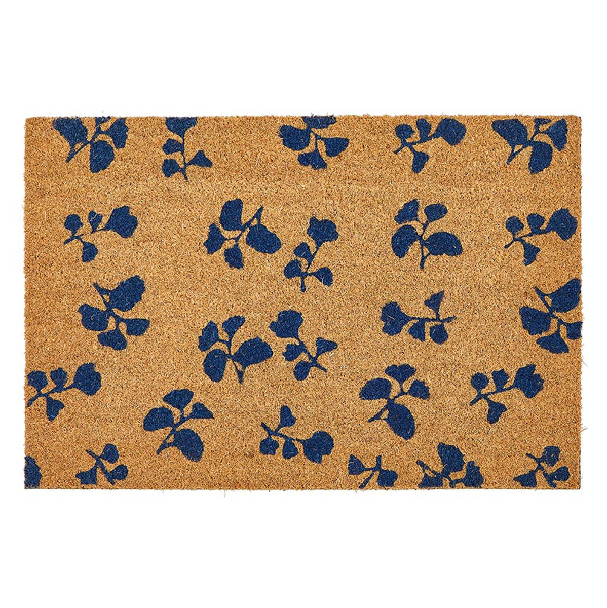 Blue Floral Coir Doormat – Summer’s Market Floral & Home Decor