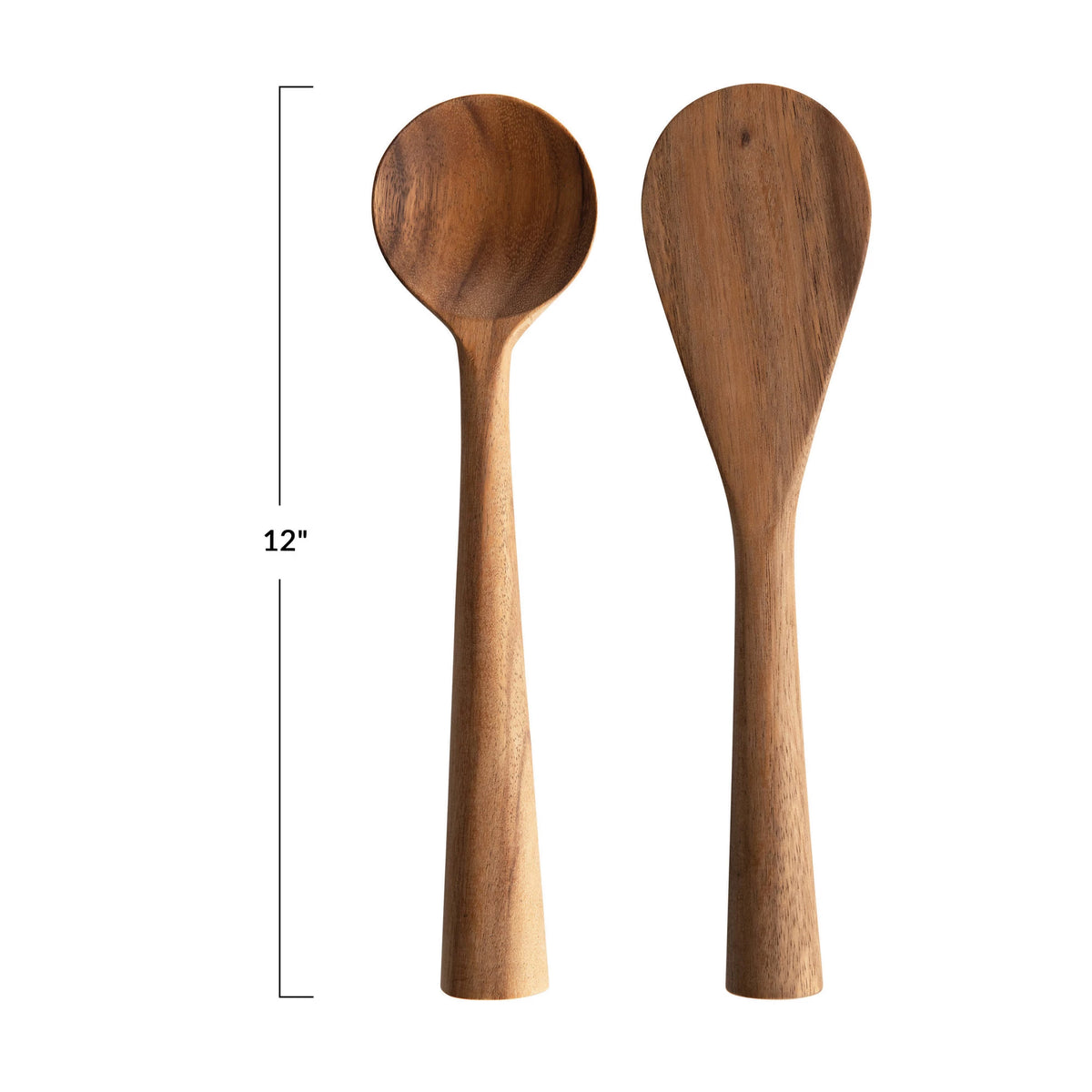 Hand-Carved Acacia Wood Standing Spoon, Natural, 2 Style Options ...