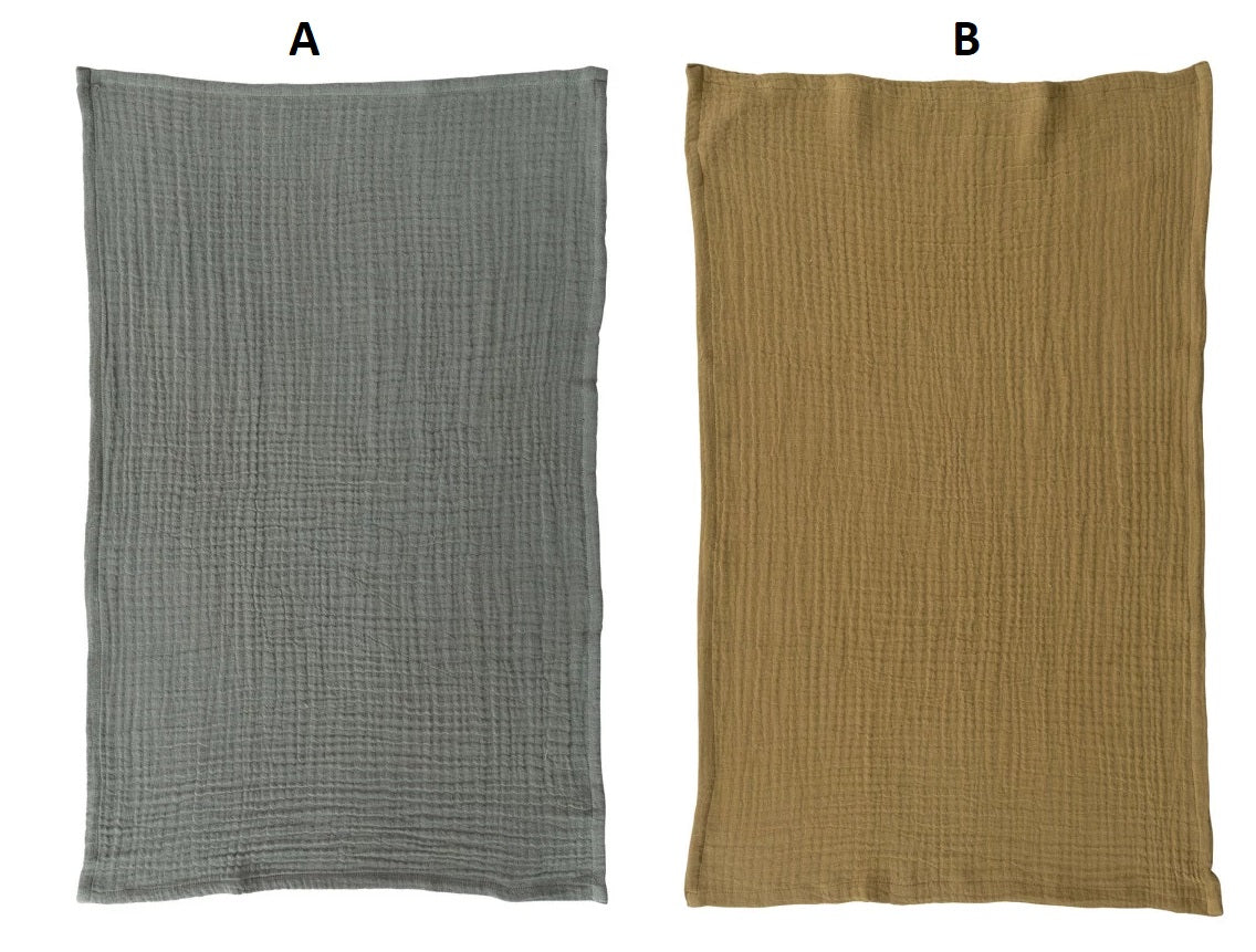 Cotton Double Cloth Tea Towel, 2 Color Options – Summer’s Market Floral ...