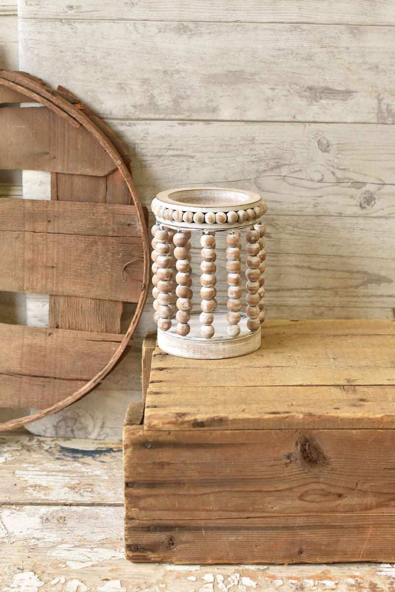 Amalfi Beaded Lantern, 7" – Summer’s Market Floral & Home Decor