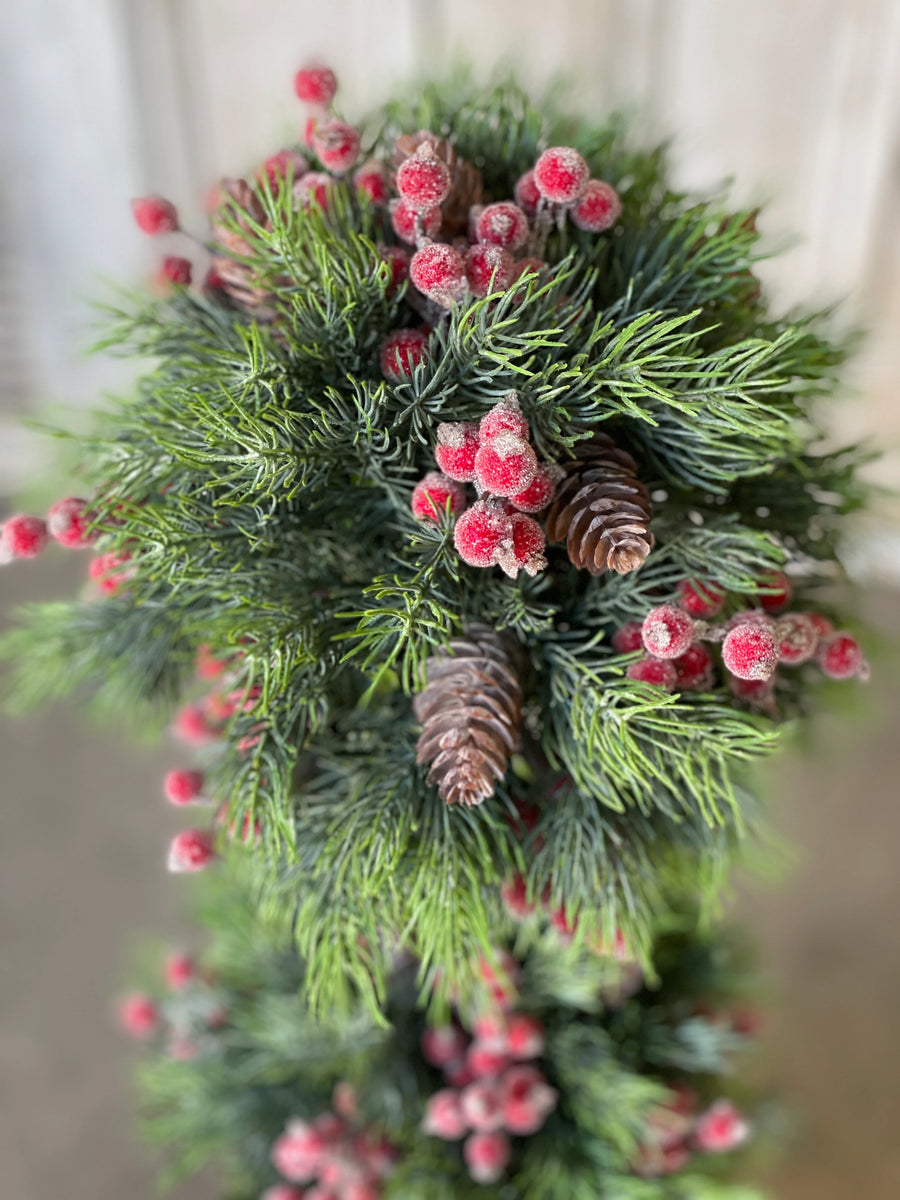 Iced Empress Berry Topiary, 27" – Summer’s Market Floral & Home Decor