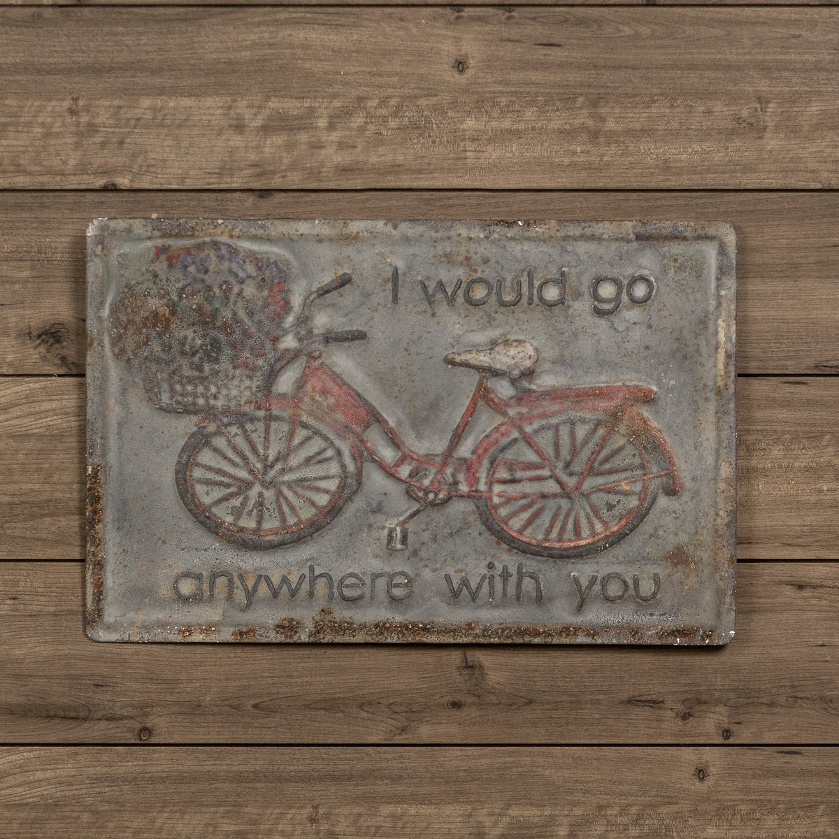 Anywhere With You Rustic Bike Sign – Summer’s Market Floral & Home Decor