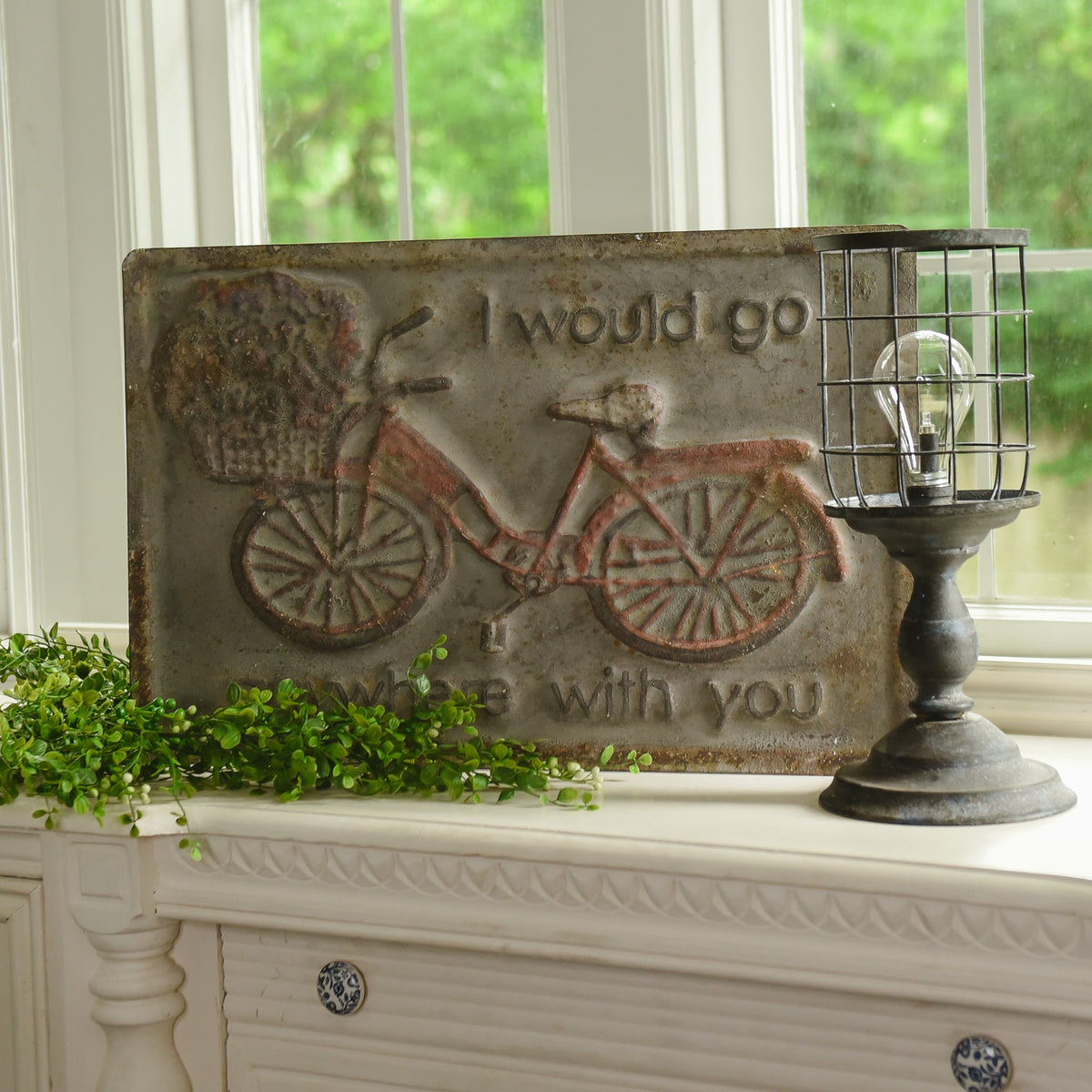 Anywhere With You Rustic Bike Sign – Summer’s Market Floral & Home Decor