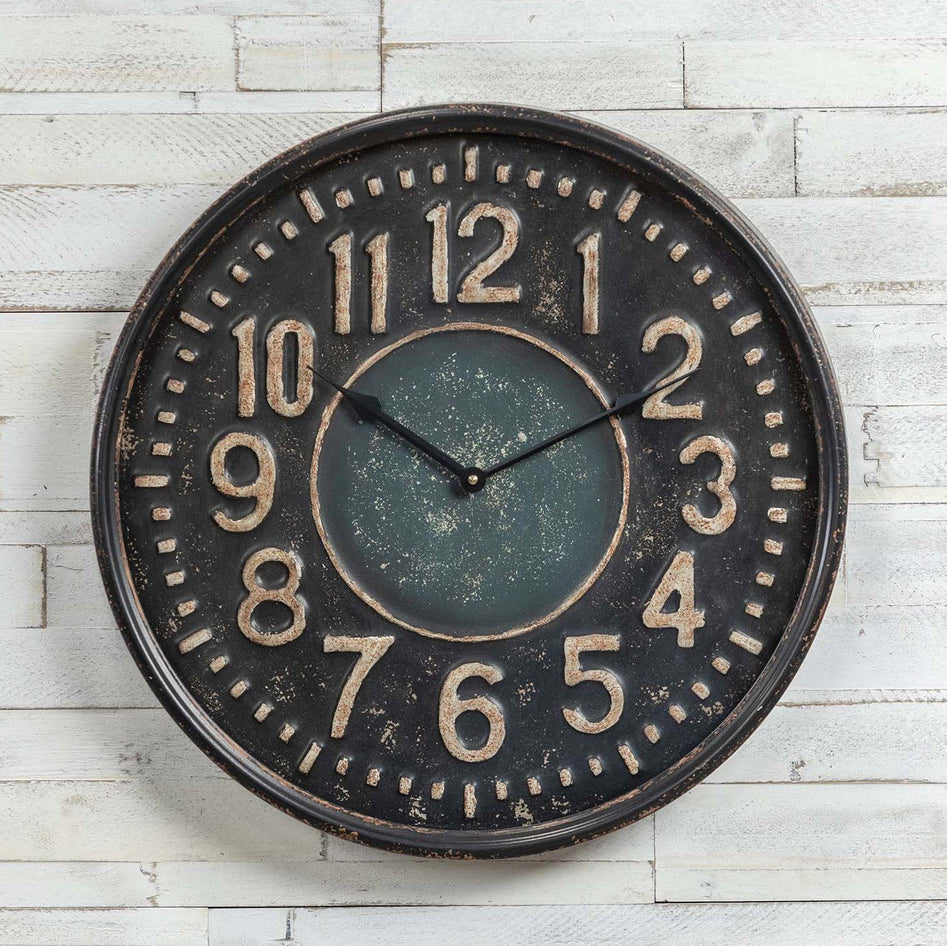 Antiqued Gray Clock (Pick Up Only) – Summer’s Market Floral & Home Decor